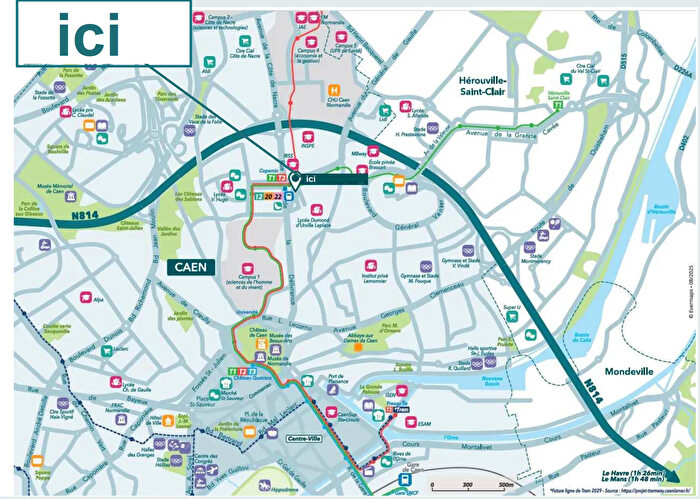 Appartement à vendre - Caen, Pierre Heuzé - 1 pièce