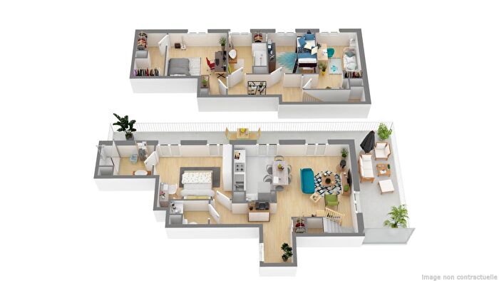 Appartement à louer - Bobigny, Centre-ville - 5 pièces - 4 chambres