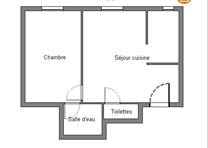Appartement à louer - Les Pavillons-sous-Bois, Fourche - 2 pièces - 1 chambre