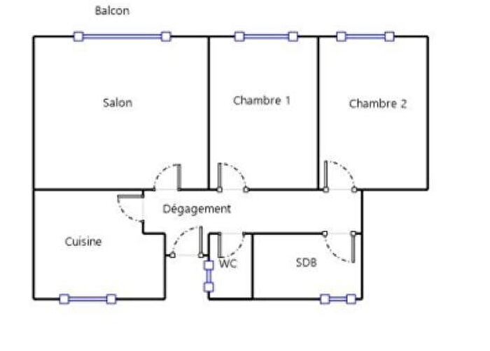 Appartement à vendre - Lannemezan - 3 pièces - 2 chambres