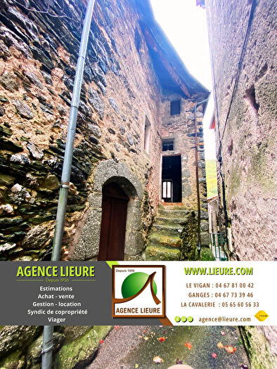 Maison à vendre - Aumessas - 3 pièces - 1 chambre