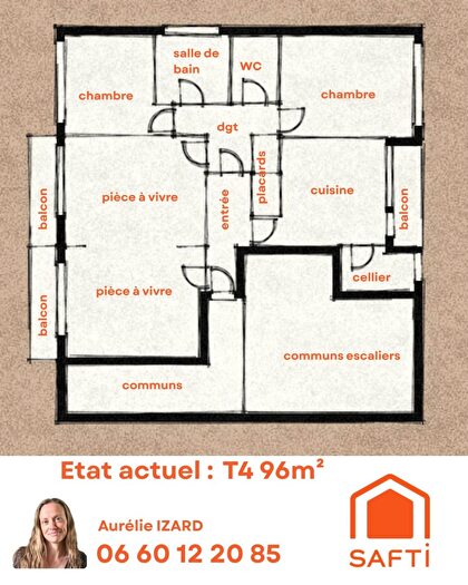 Appartement 4 pièces à vendre à Millau, Jean Jaurès