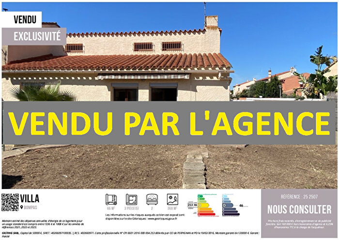 Maison à vendre - Bompas - 3 pièces - 2 chambres