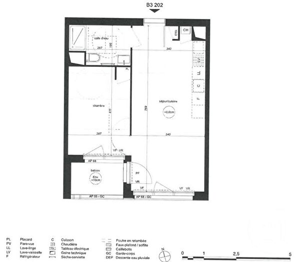 Appartement à louer - Saint-Nazaire, Centre-ville, Ville-Port, Petit Maroc - 2 pièces - 1 chambre