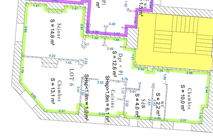 Appartement à vendre - Toulon, Pont du Las - 3 pièces - 2 chambres