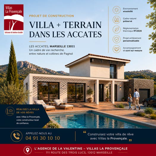 Maison 4 pièces à vendre - Marseille 11ème, Les Accates