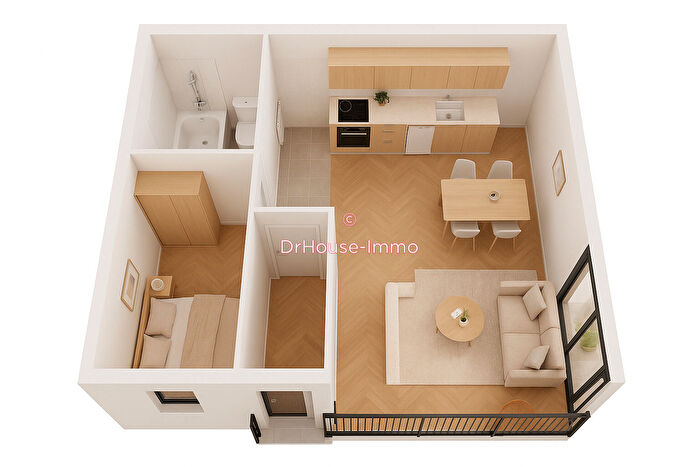 Appartement à vendre - Wambrechies - 2 pièces - 1 chambre