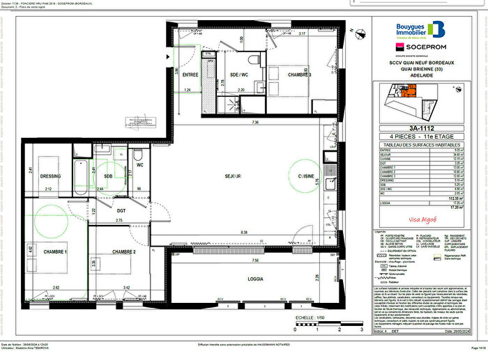 Appartement à louer - Bordeaux, Gare Saint-Jean - 4 pièces - 3 chambres
