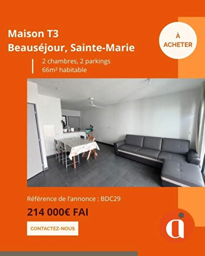 Appartement 3 pièces à vendre à Sainte-Marie