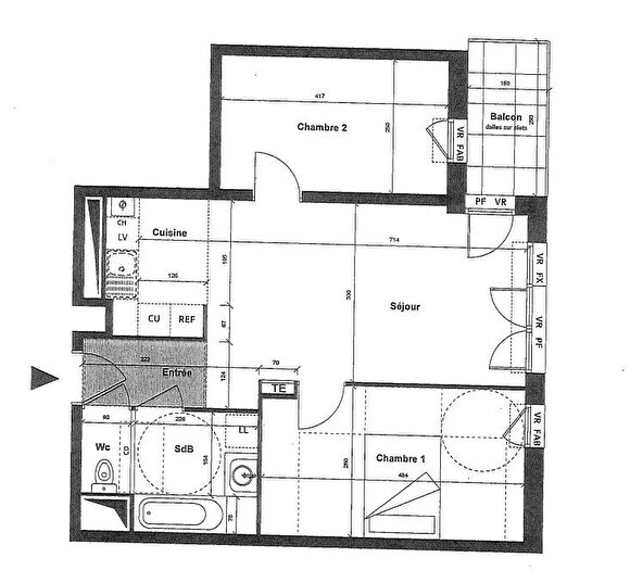 Appartement à louer - Nantes, Saint-Jacques, Pirmil - 3 pièces - 2 chambres