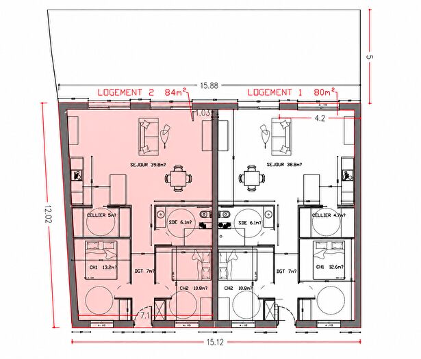 Maison 3 pièces à vendre - Louvil