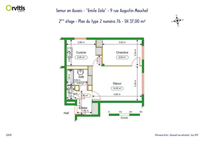 Appartement 2 pièces à louer à Semur-en-Auxois