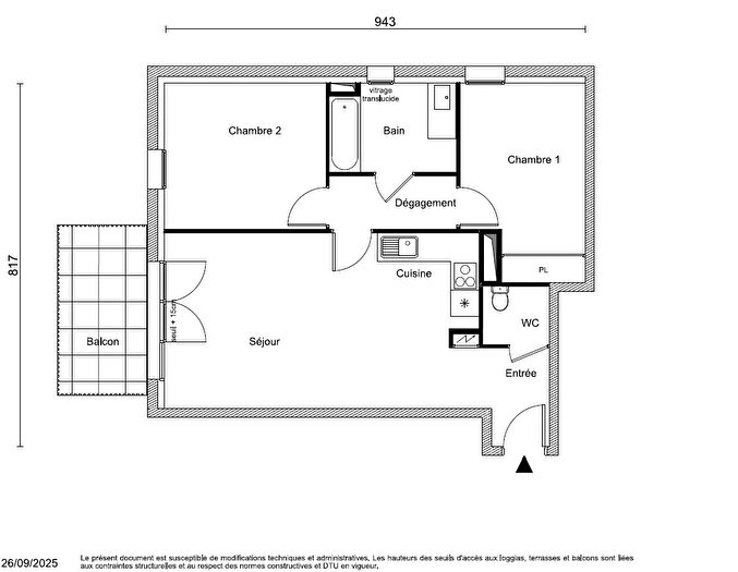 Appartement à vendre - Olonne-sur-Mer, La Guérinère, Les Moinardes, Les Favrioux - 3 pièces - 2 chambres
