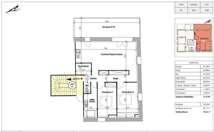 Appartement 3 pièces à vendre - Clermont-l'Hérault