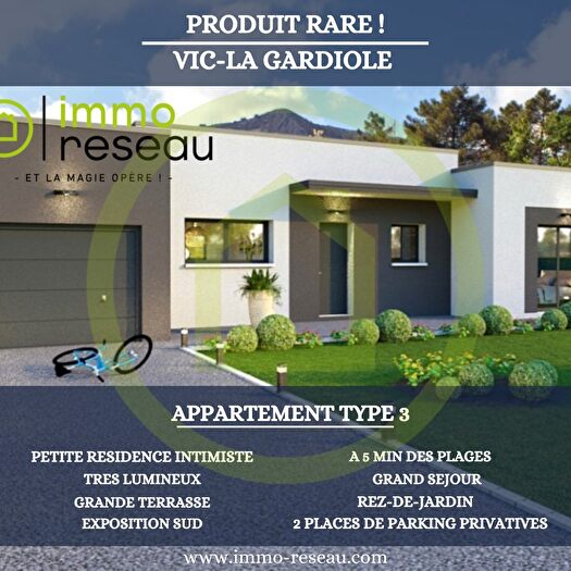 Appartement à vendre - Vic-la-Gardiole - 3 pièces - 2 chambres