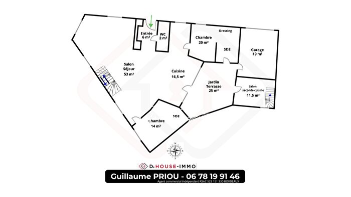 Maison à vendre - Bègles, Centujean - 6 pièces - 4 chambres