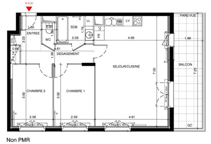 Appartement 3 pièces à vendre - Bussy-Saint-Georges