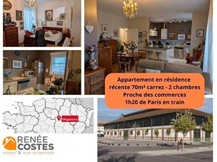 Appartement à vendre - Migennes - 3 pièces - 2 chambres