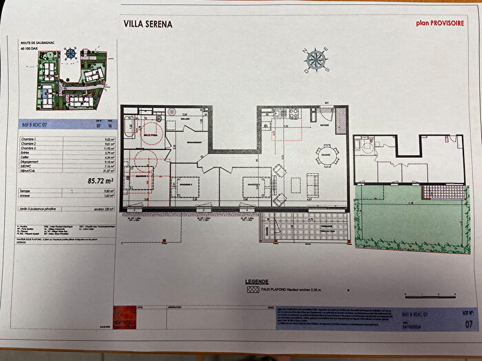 Appartement 4 pièces à Dax, Saubagnacq, Berre, à vendre