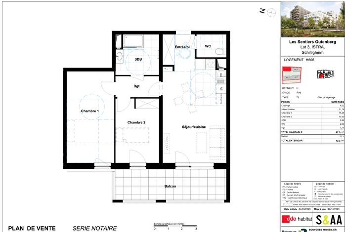 Appartement 3 pièces à Schiltigheim, Ecrivains, Trois Epis, à louer