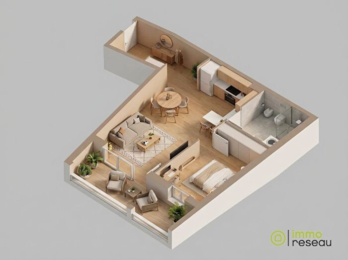 Appartement à vendre - Cucq - 2 pièces - 1 chambre