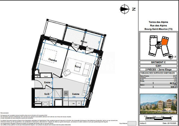 Appartement à vendre - Bourg-Saint-Maurice, Bourg-Saint-Maurice - 2 pièces - 1 chambre