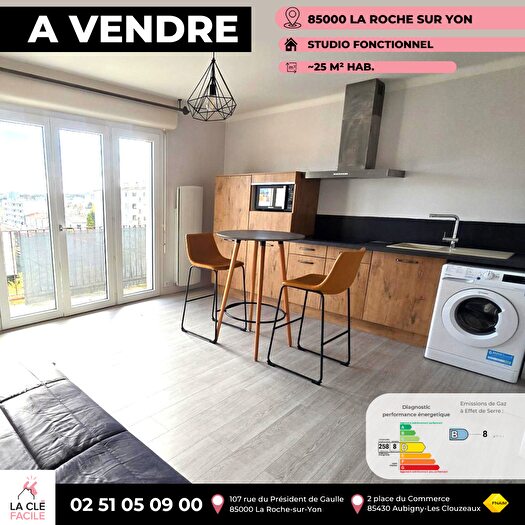 Appartement à vendre - La Roche-sur-Yon, Vallée Verte, Liberté - 1 pièce