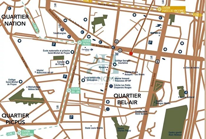 Appartement à vendre - Paris e , Bel-Air, Nord - 3 pièces - 2 chambres