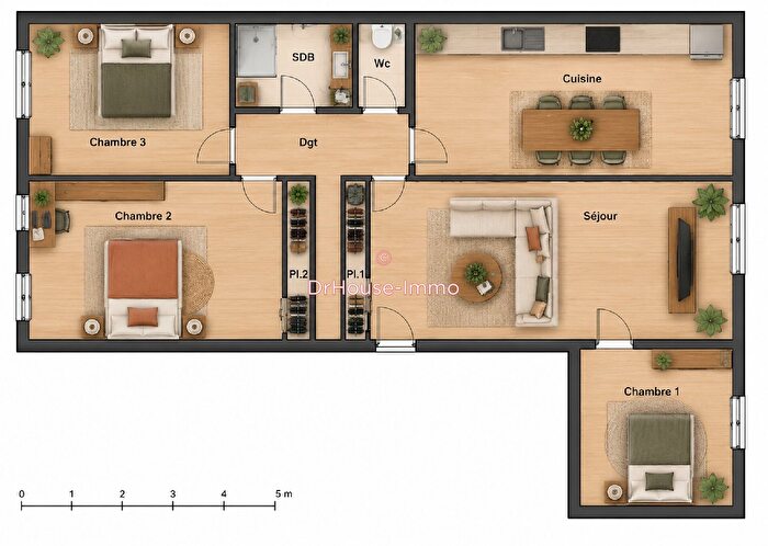 Saint-Étienne, Bernay, Valfuret : Appartement 4 pièces à vendre