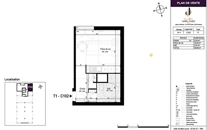 Appartement à louer - Bordeaux, La Bastide - 1 pièce