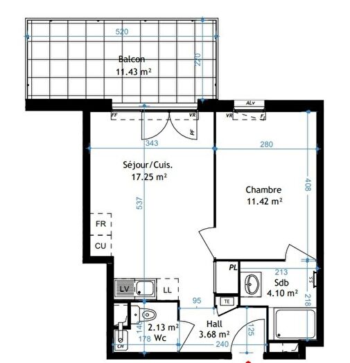 La Verpillière - Appartement 2 pièces à vendre