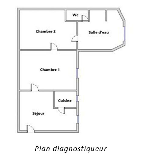 Appartement à vendre - Levallois-Perret, Henri Barbusse - 3 pièces - 2 chambres