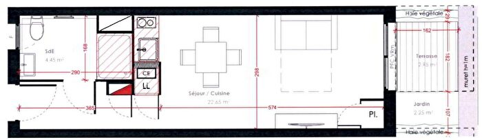 Appartement à louer - Nîmes, Serre Paradis - 1 pièce