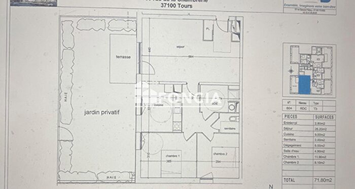 Tours, Sainte-Radegonde, IUT - Appartement 3 pièces à vendre