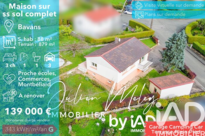 Maison à vendre - Bavans - 5 pièces - 3 chambres