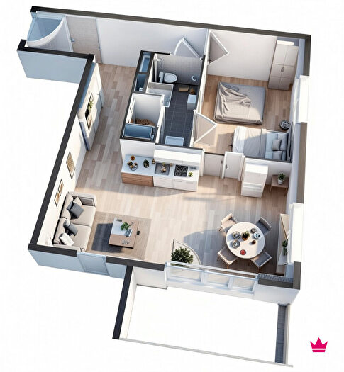 Appartement à vendre - Grenoble, Eaux-Claires, Mistral - 2 pièces - 1 chambre