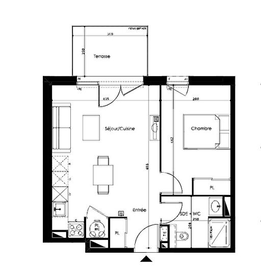 Appartement 2 pièces à Gujan-Mestras, Centre-ville, à louer