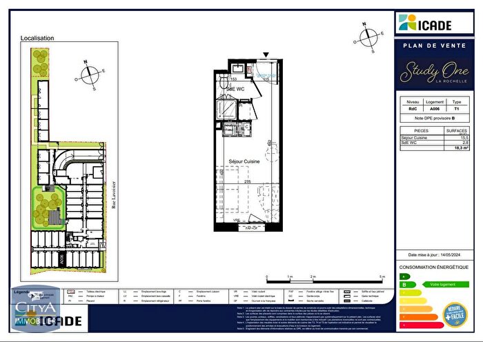 Appartement 1 pièce à louer - La Rochelle, Les Minimes