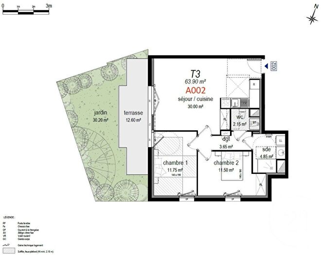 Appartement à vendre - Pléneuf-Val-André - 3 pièces - 2 chambres