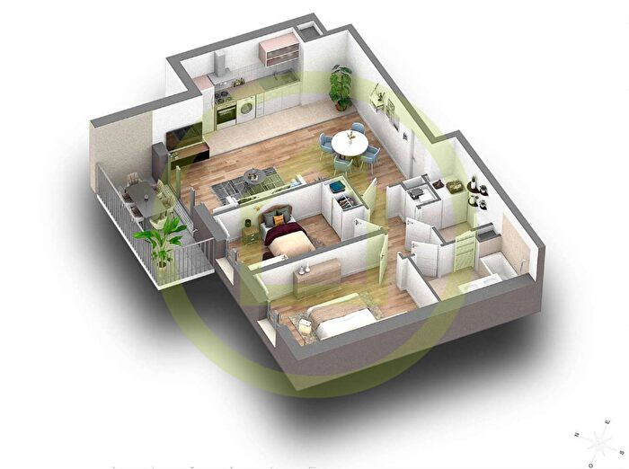 Appartement à vendre - Enghien-les-Bains - 3 pièces - 2 chambres