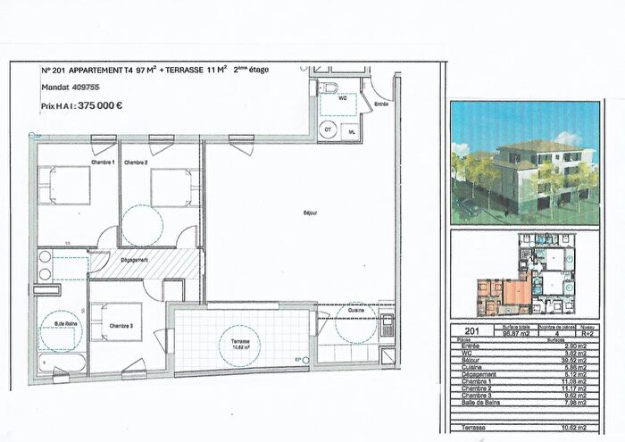Appartement à vendre - Draguignan, Pierre de la Fée, Morgay - 4 pièces - 3 chambres