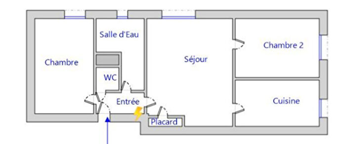 Appartement 3 pièces à Grenoble, Bajatière, à vendre