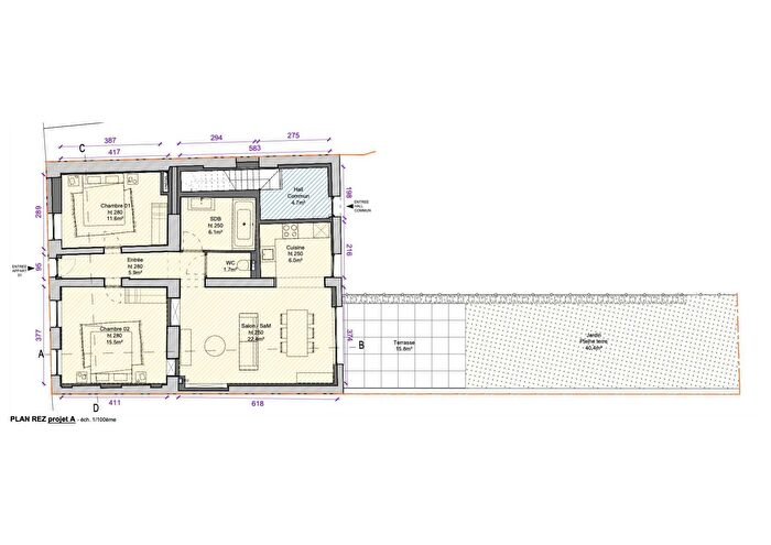Appartement à vendre - Emmerin - 3 pièces - 2 chambres