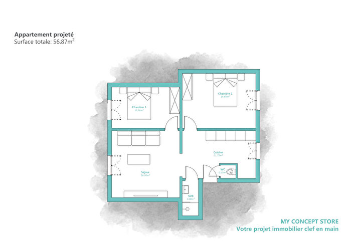 Levallois-Perret, Front de Neuilly : Appartement 3 pièces à vendre