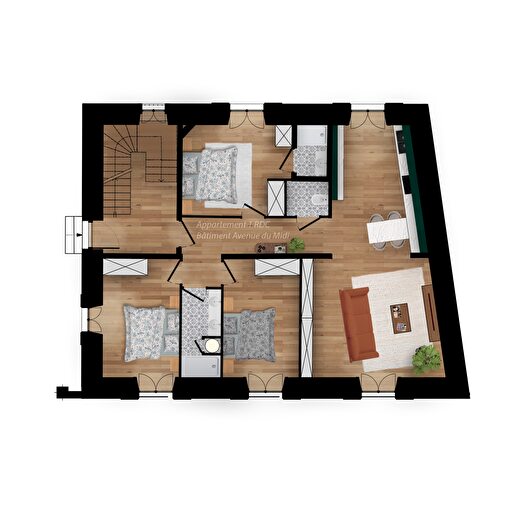 Appartement à vendre - Limoges, Centre-ville, Hôtel de Ville, Emailleurs - 4 pièces - 3 chambres