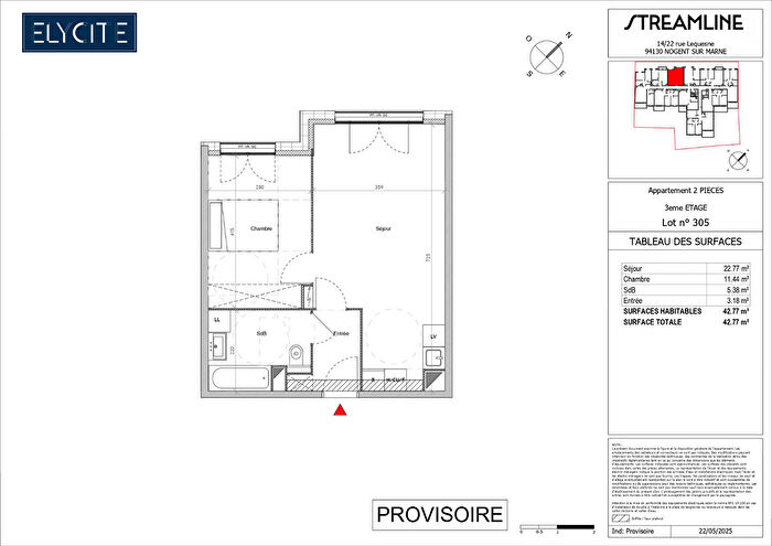 Appartement à vendre - Nogent-sur-Marne, Nogent Village - 2 pièces - 1 chambre