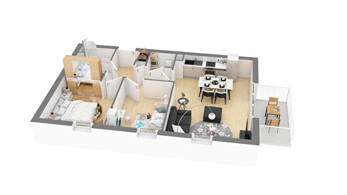 Appartement à louer - Malaunay - 3 pièces - 2 chambres