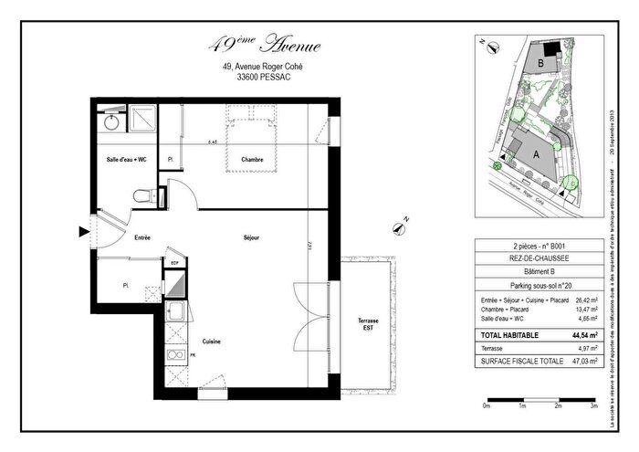 Appartement à vendre - Pessac, Bourg - 2 pièces - 1 chambre