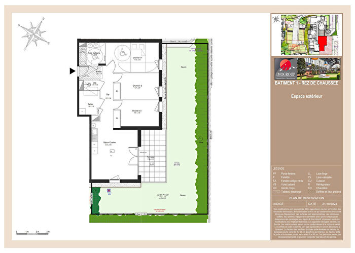 Appartement à vendre - Thonon-les-Bains, Ouest - 4 pièces - 3 chambres