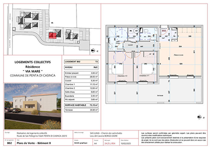 Appartement à vendre - Penta-di-Casinca - 3 pièces - 2 chambres